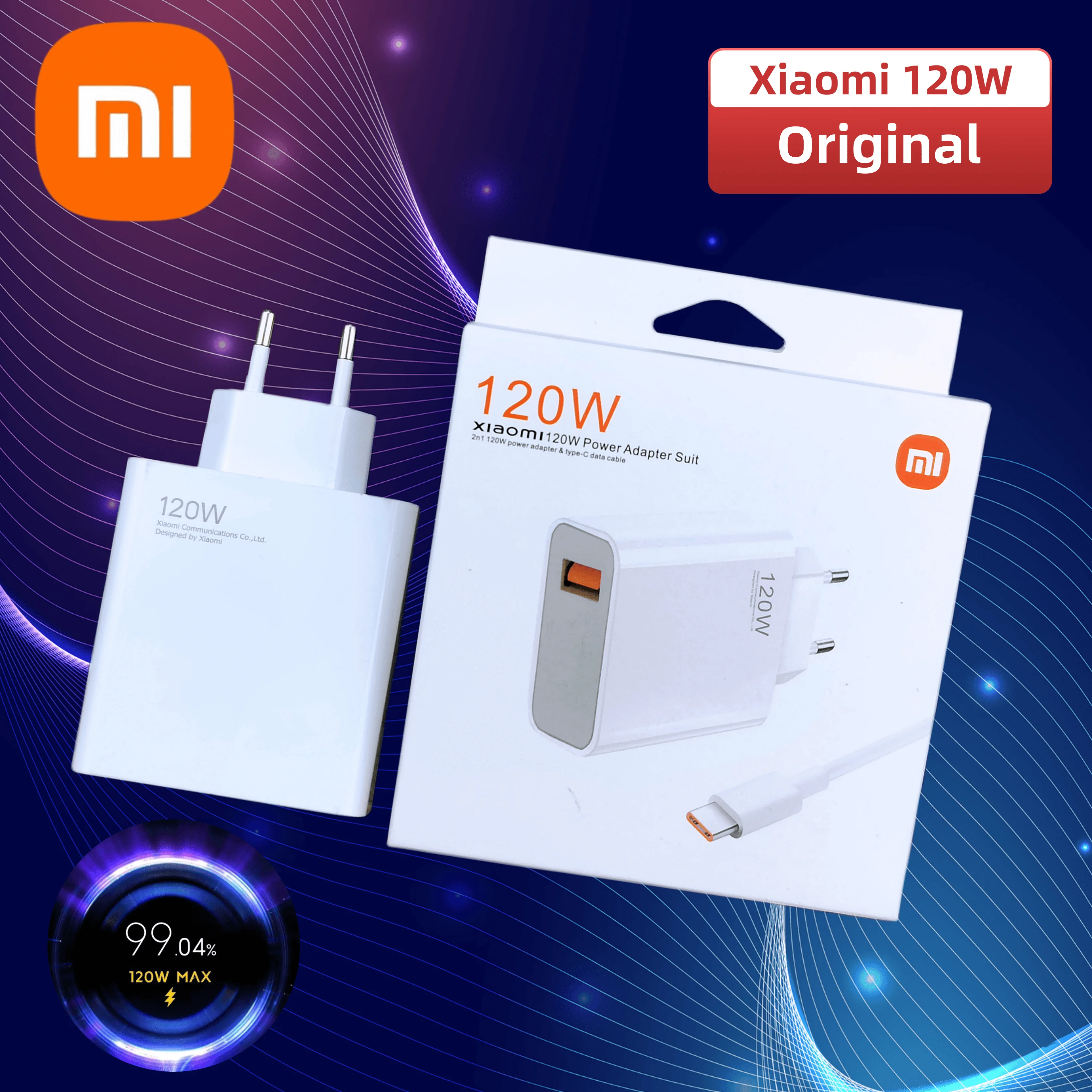 Charger Xiaomi 120W Original Turbo Charge HyperCharge Adapter For Mi 12 ...