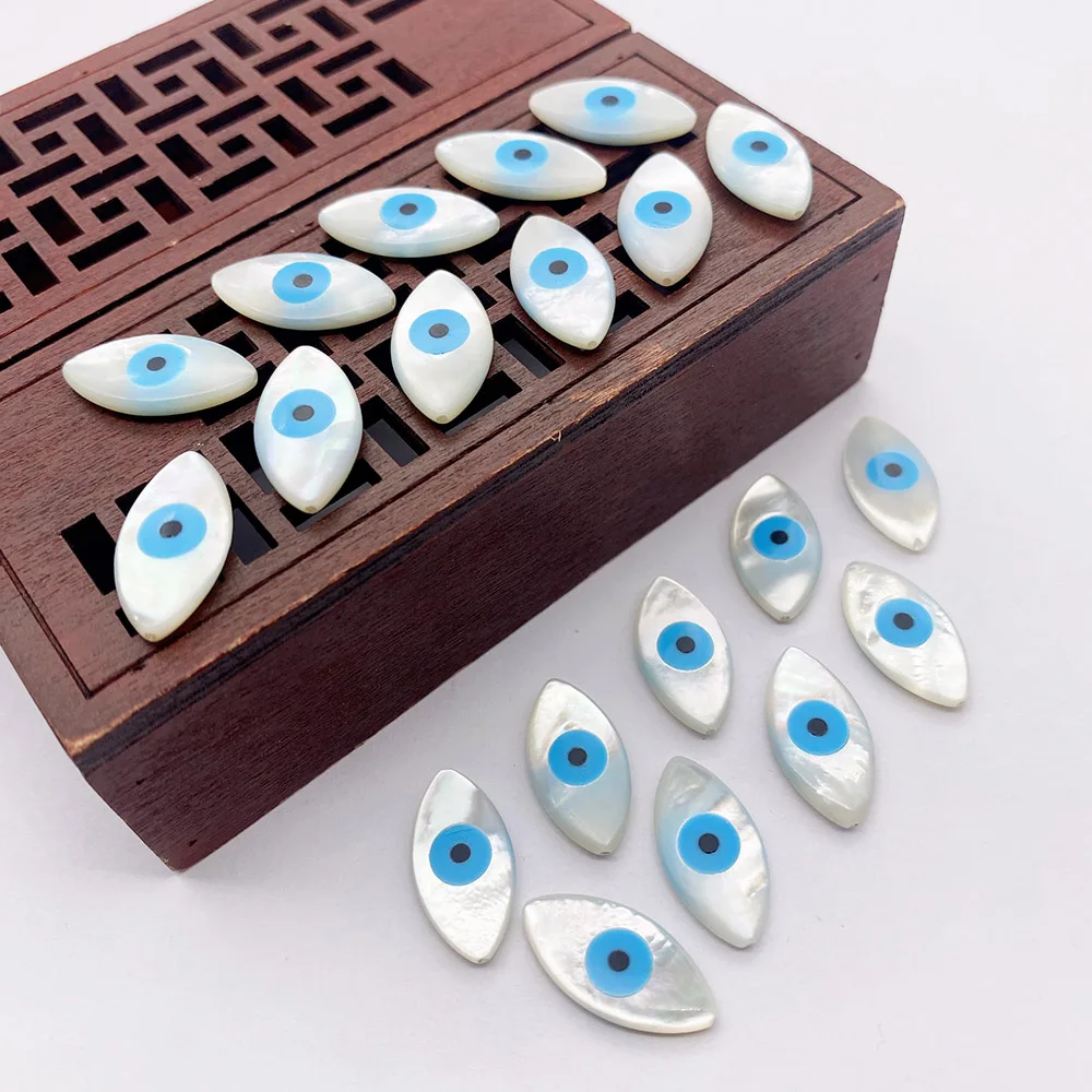 Evil Eye Beads Jewelry Making | Evil Eye Natural Shell Beads | Beads ...