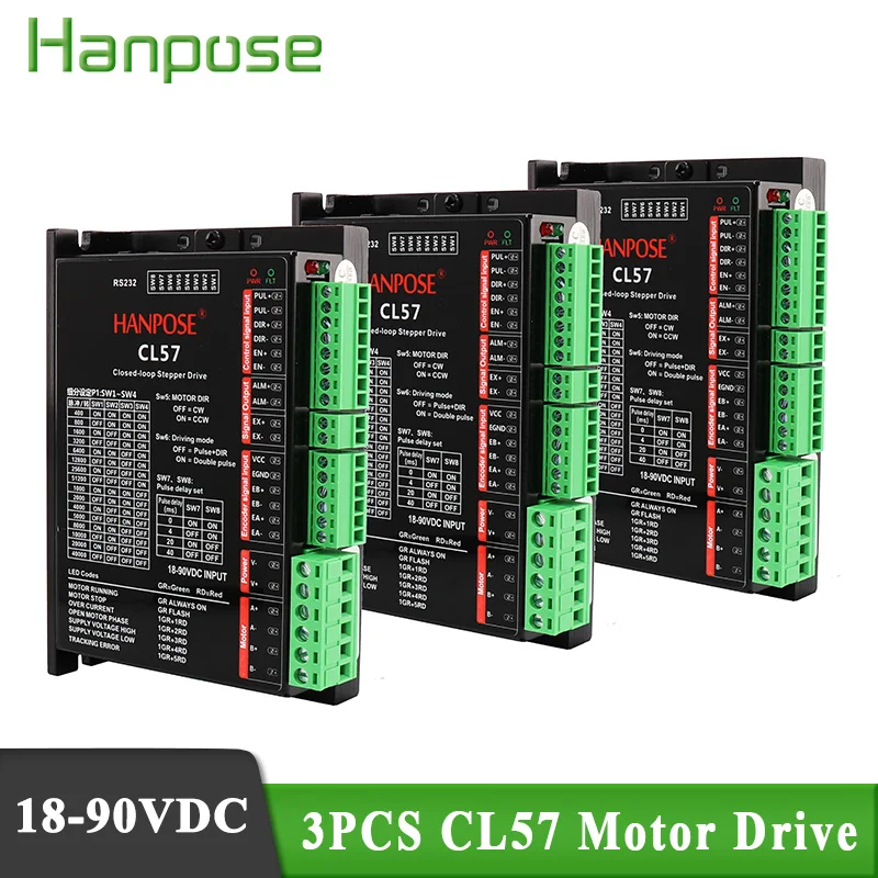 HANPOSE-3PCS-CL57-controller-driver-18-90VDC-stepper-servo-driver-for ...