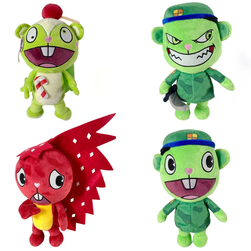 28cm Happy Tree Friends Plush Dolls Kawaii Cartoon Anime Toys Flakey ...