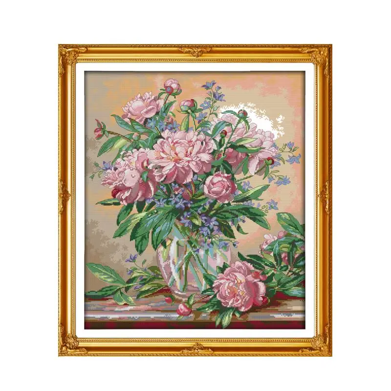 Bluebells-vase-cross-stitch-kit-flower-14ct-printed-fabric-canvas ...