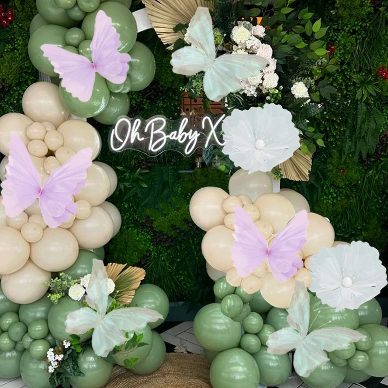 Faux-Butterfly-and-Flowers-Fairy-Garden-Party-Decorations-Gauze ...