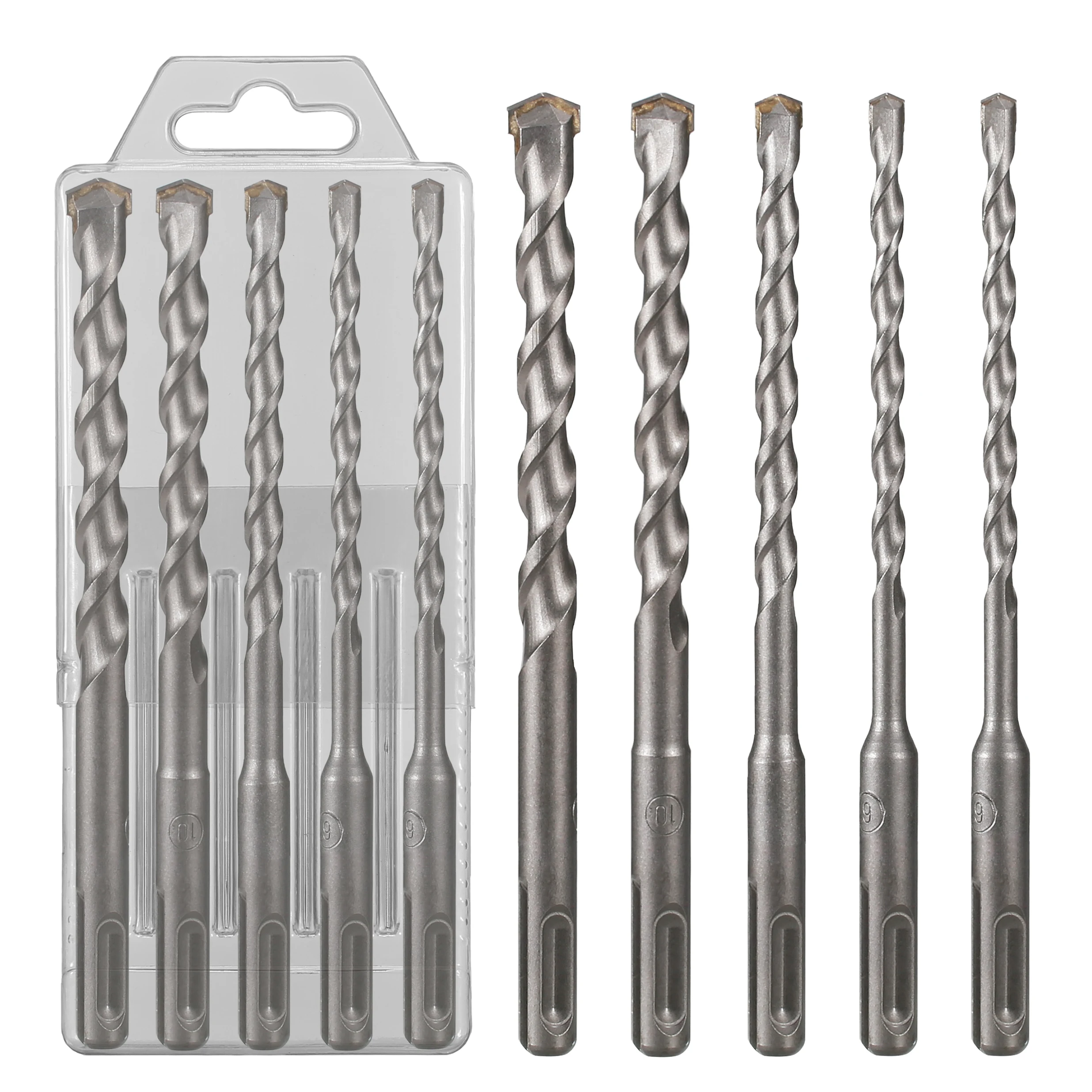 5Pack-6-6-8-10-12mm-SDS-PLUS-Shank-Electric-Hammer-Rotary-Carbide-Drill ...