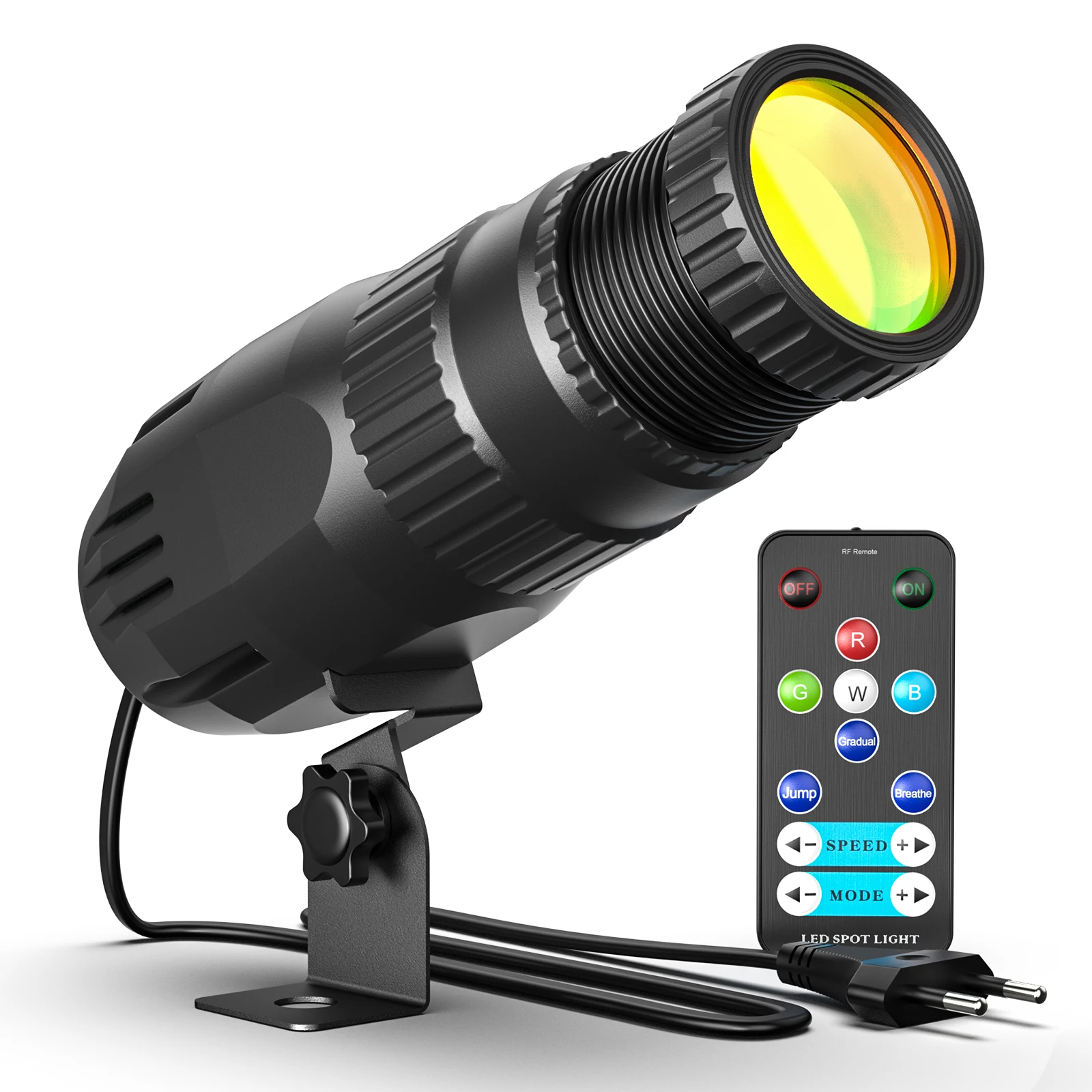 Yiflamefly-10W-RGBW-LED-Pinspot-Stage-Light-With-Remote-Manual-Focus ...