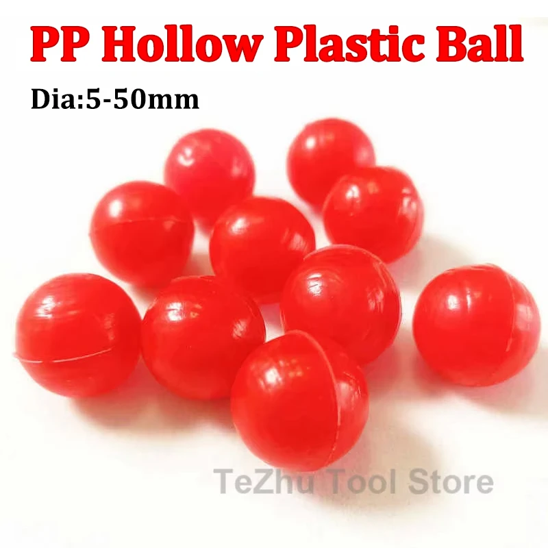 Red Polypropylene PP Hollow Plastic Balls Precision Sphere Floating ...