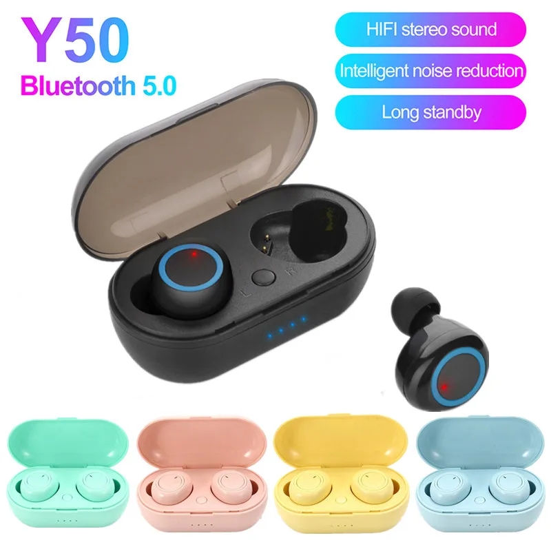 Y50-TWS-Bluetooth-Earphone-5-0-Wireless-Headset-IPX7-Waterproof-Deep ...