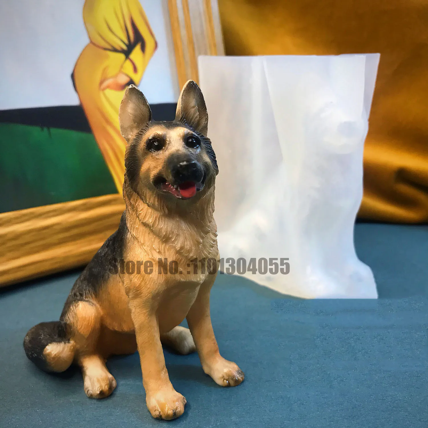 Resin-Wolf-Dog-Silicone-Mold-Diy-Drop-Glue-Epoxy-Aroma-Plaster-3D-Mold ...