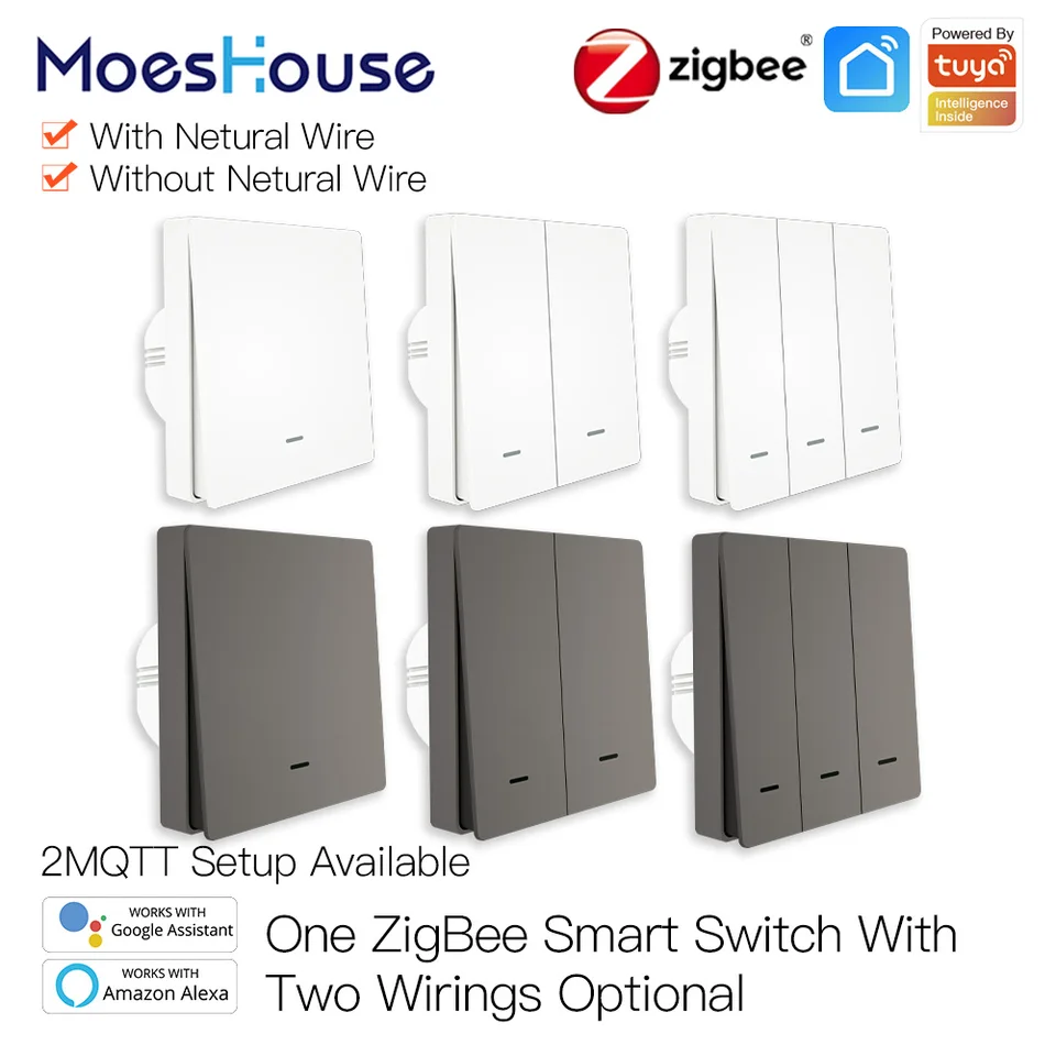 Sonoff Button MOES WiFi Smart Touch Wall Switch 1 Gang, Multi-Control ...