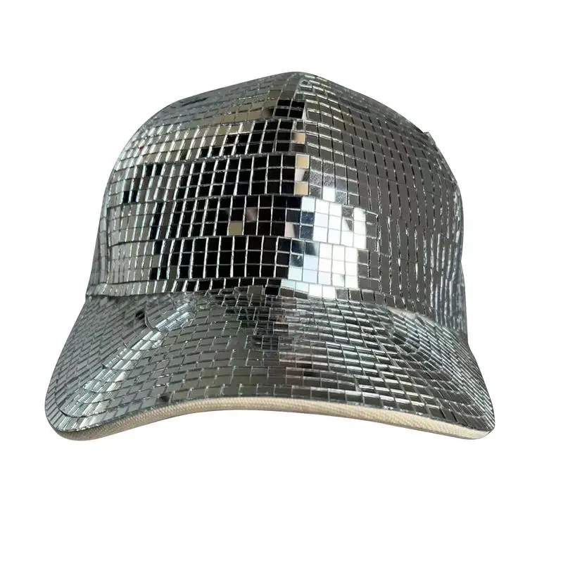 Silver-Sparkly-Mirror-Hat-Cowboy-Baseball-Hats-Cowboy-Hat-Disco-Ball ...