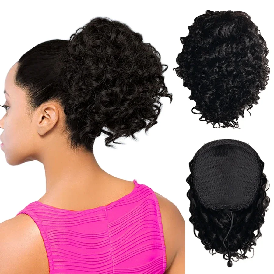 Short-Drawstring-Curly-Wavy-Ponytail-Extensions-for-Women-100-Human ...