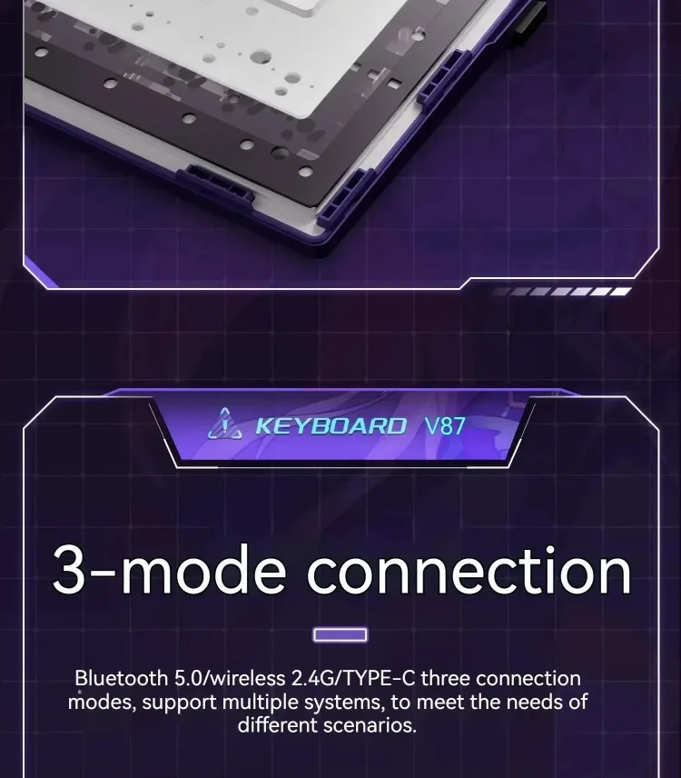 VGN V87 Pro Mechanical Keyboard – Tri-Mode RGB Gasket Hot-Swap | Unendingtech