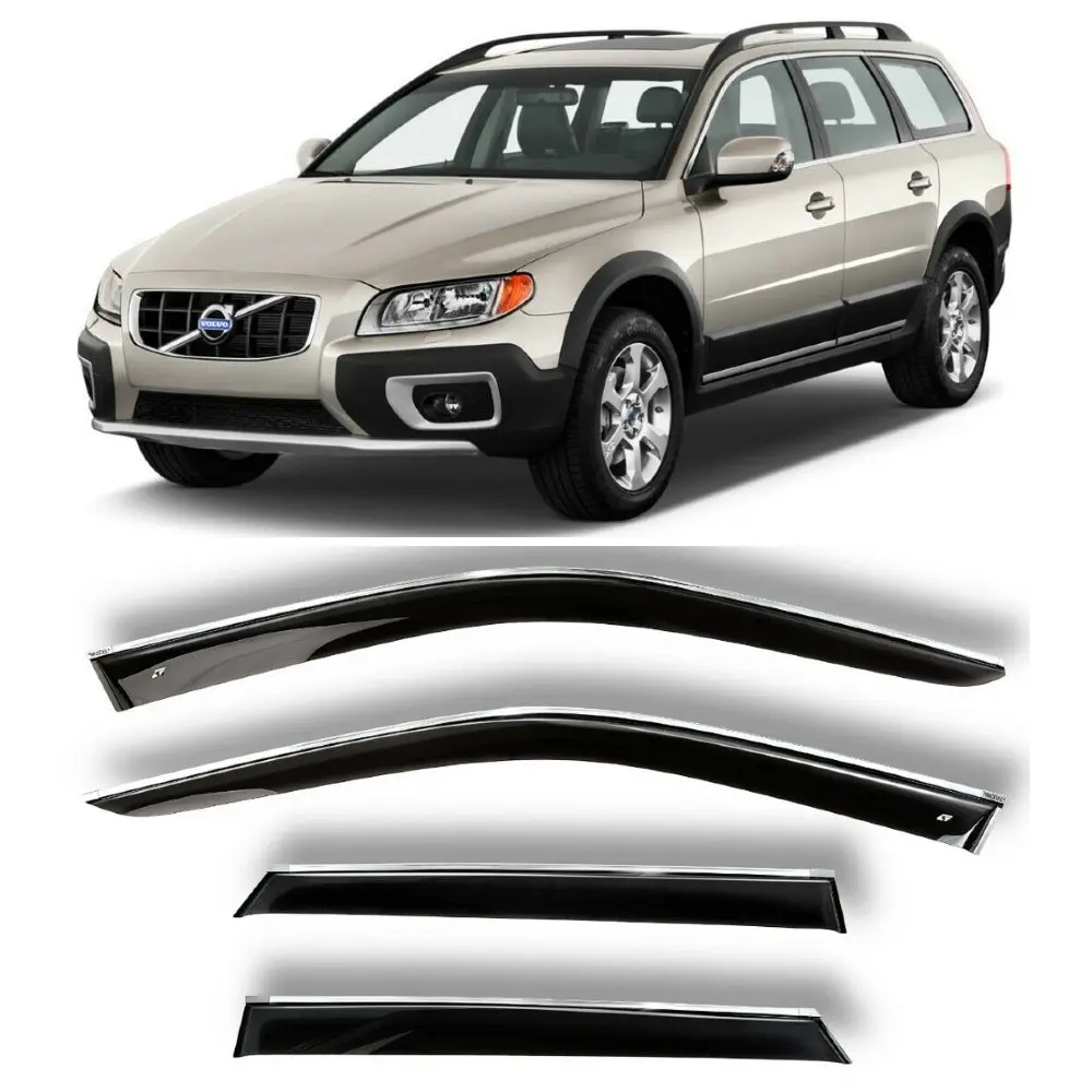 Window-deflectors-chrome-strip-moulding-Cobra-tuning-v10307cr-car-Volvo ...