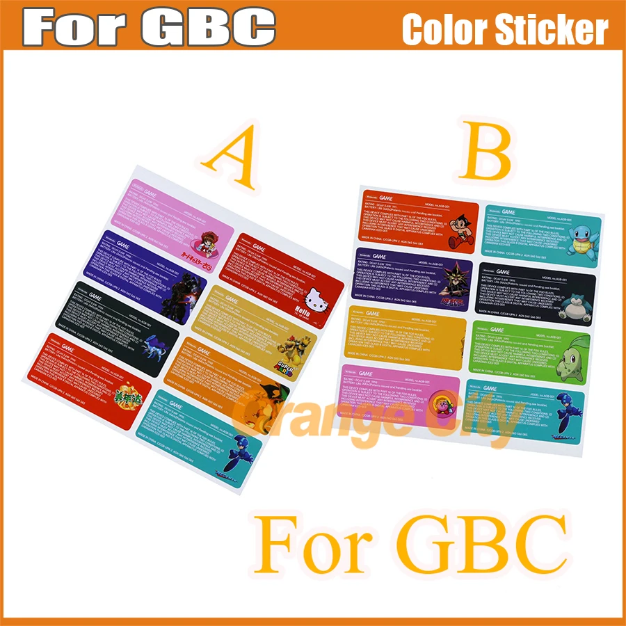 Etiqueta-trasera-colorida-para-consola-de-juegos-GBC-Game-Boy-1-Juego ...