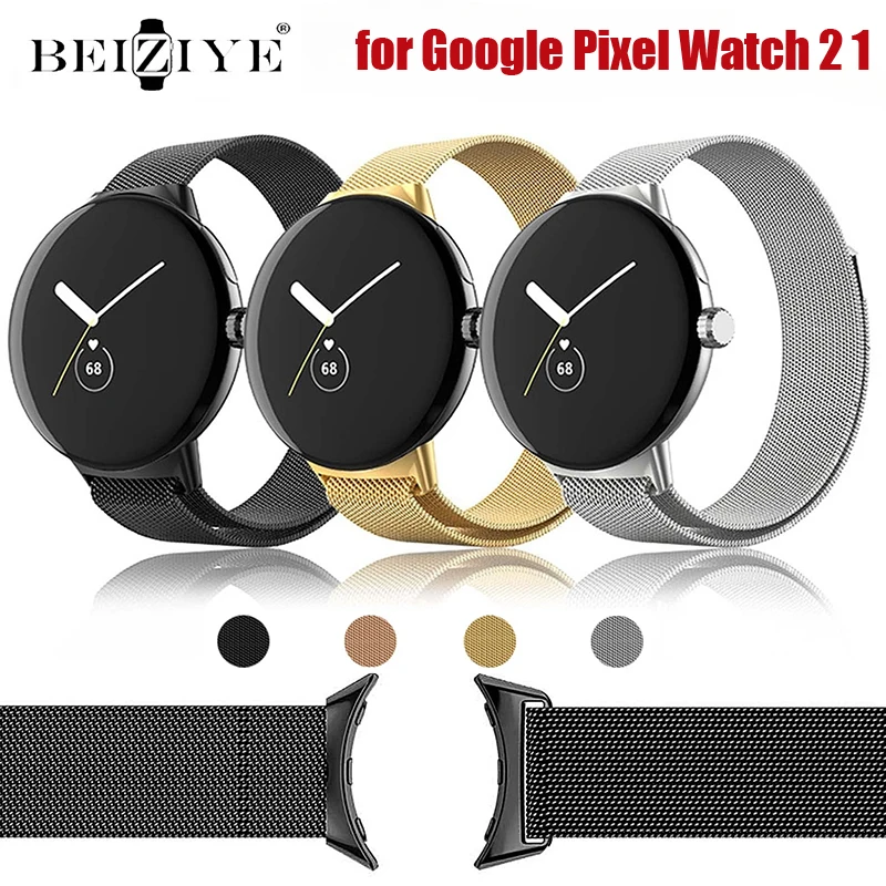 Magnetic-Milanese-Loop-Strap-for-Google-Pixel-Watch-2-1-Stainless-Steel ...