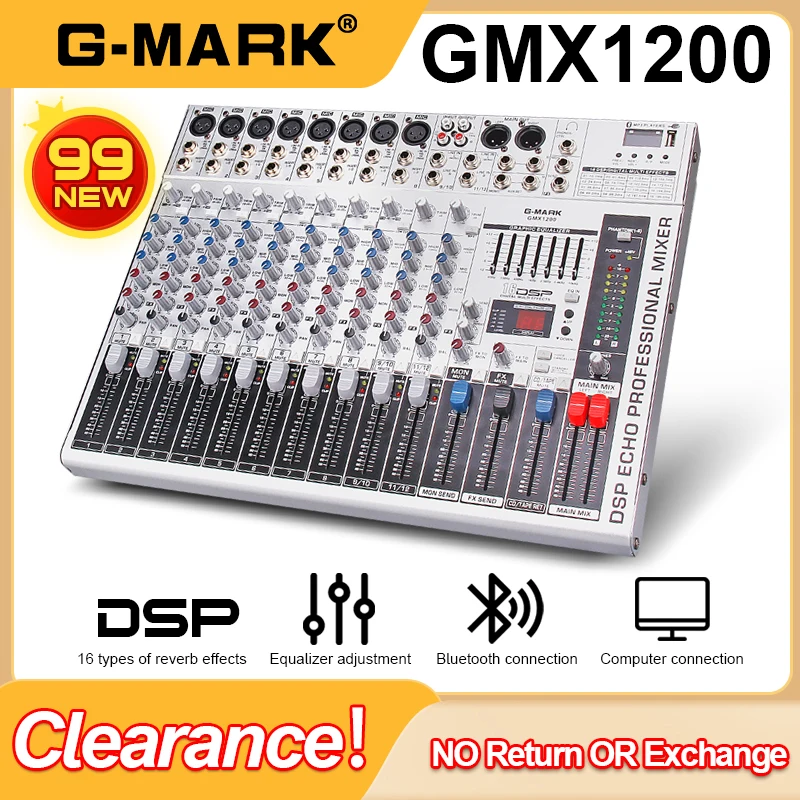 99-New-Audio-Mixer-G-MARK-GMX1200-12-Channel-Professional-USB-DJ-Mixing ...