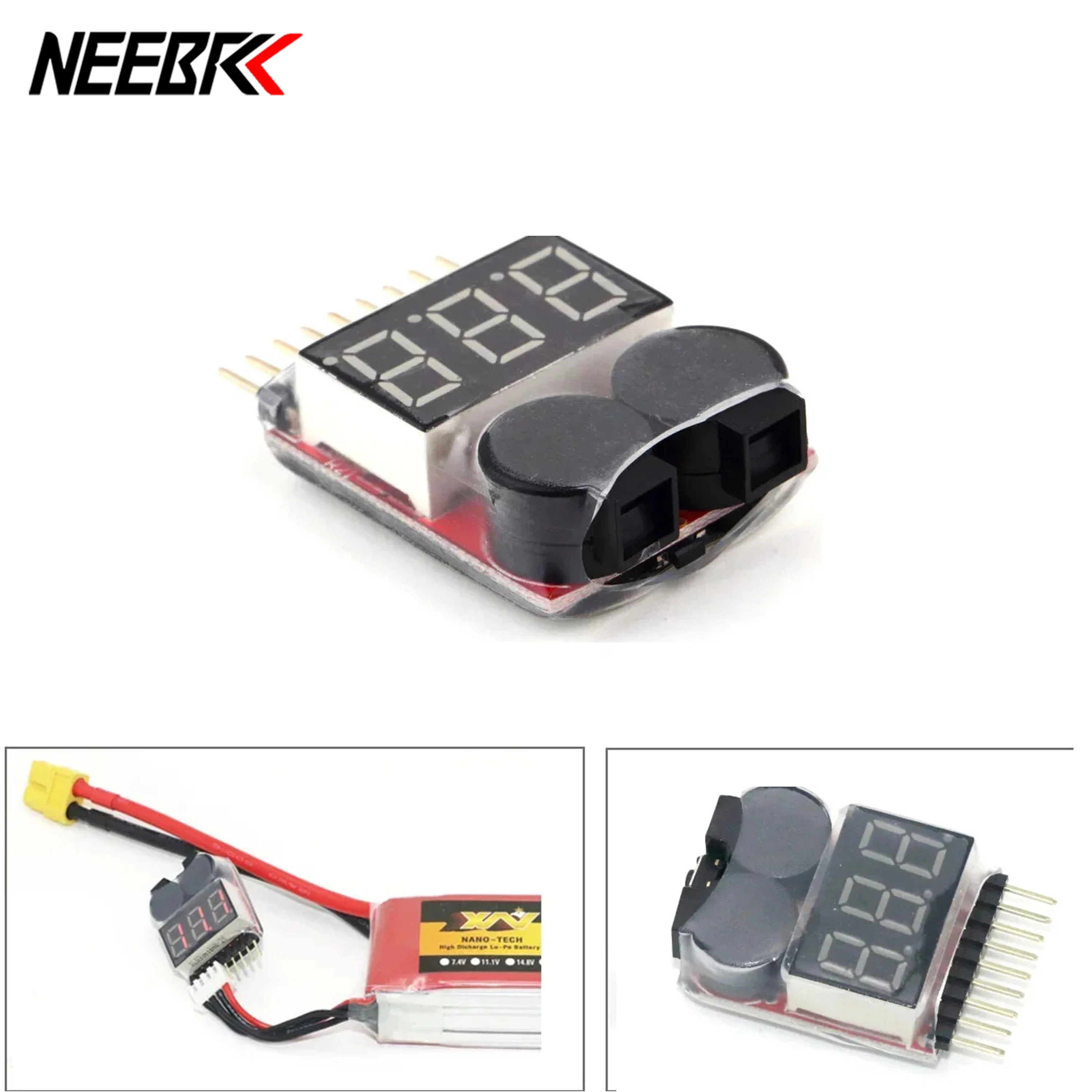 5pcs NEEBRC LED Lipo Battery Low Voltage Tester Volt Meter Monitor ...
