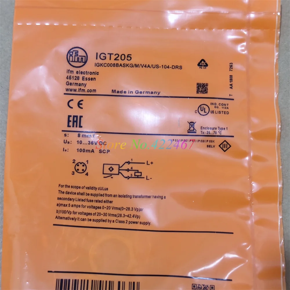 IGT203 IGT204 IGT205 IGT206 IGT207 IFM New High Quality Proximity Switch Inductive Sensor
