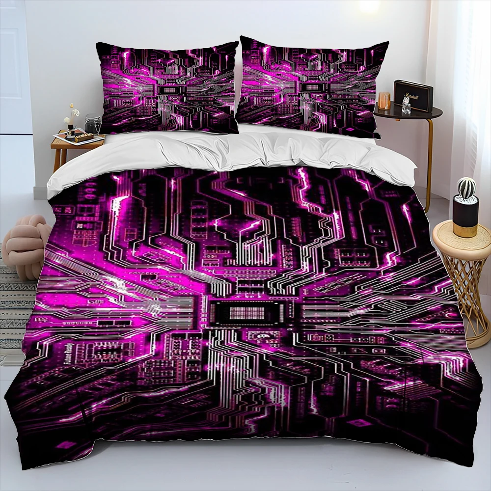 3D-Chip-Circuit-Board-Comforter-Bedding-Set-Duvet-Cover-Bed-Set-Quilt ...
