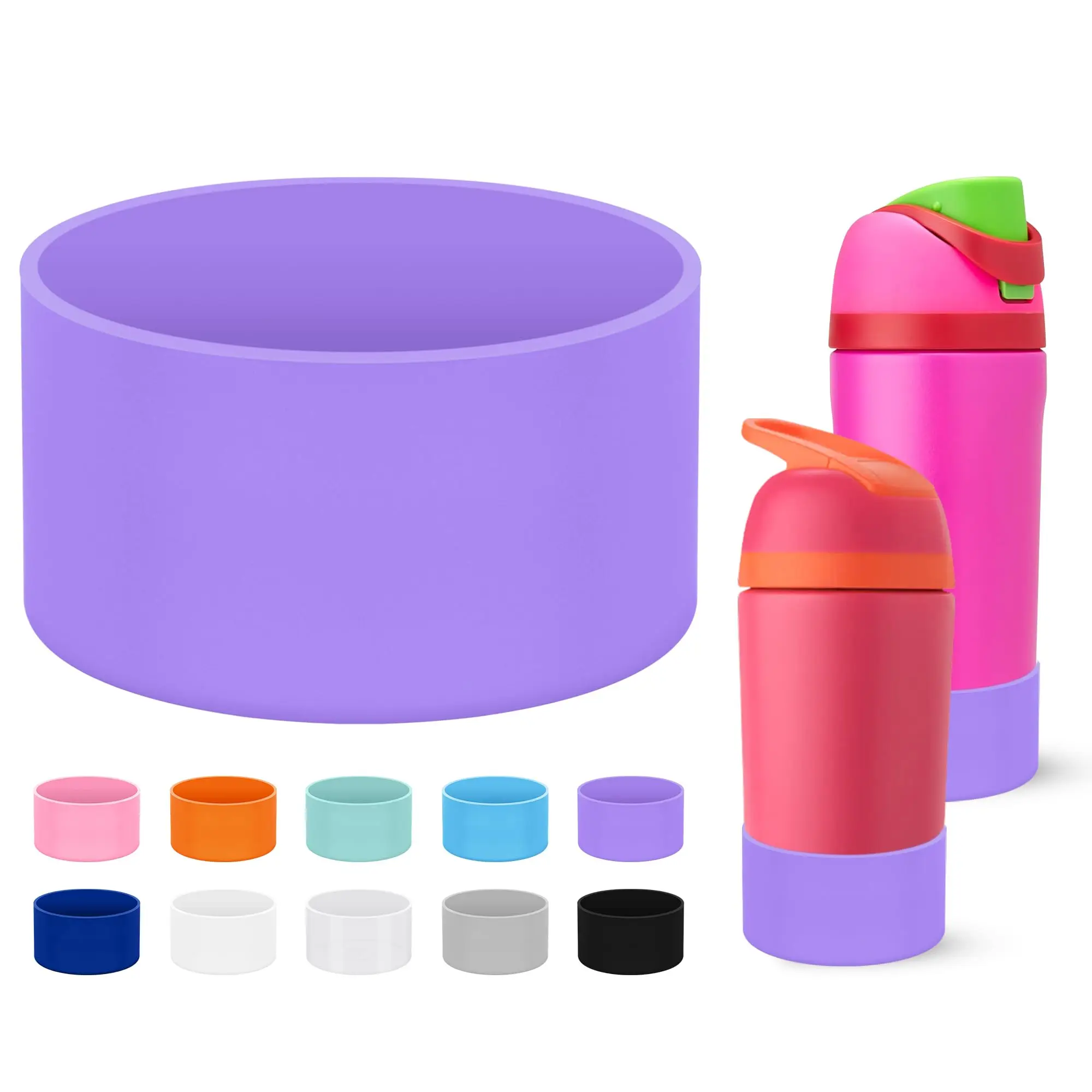 Silicone Boot Compatible with Owala Kids Water Bottle 16/14 oz, Anti ...