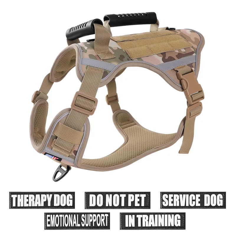 Tactical-Dog-Harness-Pet-training-vest-Dog-Harness-and-leash-set-for ...