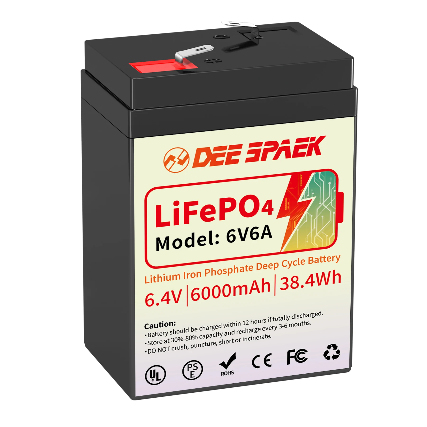 6V-6Ah-LiFePO4-Portable-Power-Battery-4000-Cycles-BMS-Rechargeable ...