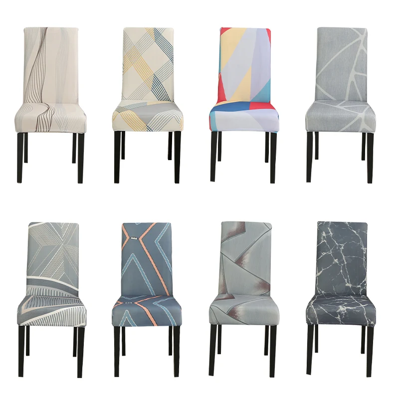 1PC-Geometric-Chair-Cover-Elastic-Dining-Room-Chair-Seat-Slipcovers-for ...