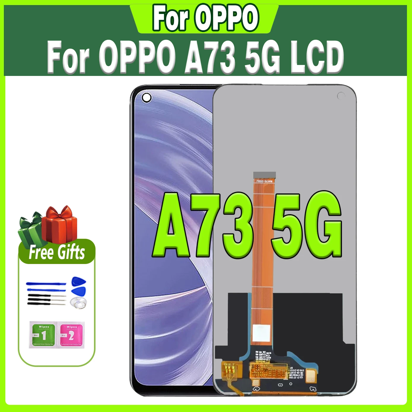 100-Tested-6-5-LCD-For-Oppo-A73-5G-CPH2161-LCD-Display-Touch-Screen ...