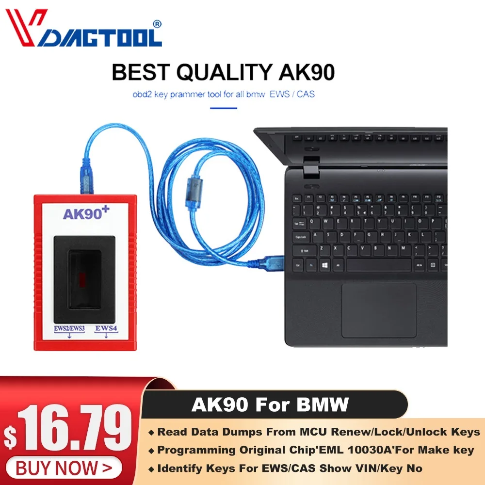 Ak90 Plus For Bmw V3.19 Ak90+ Obd2 Car Key Programmer For Bmw Ews From ...