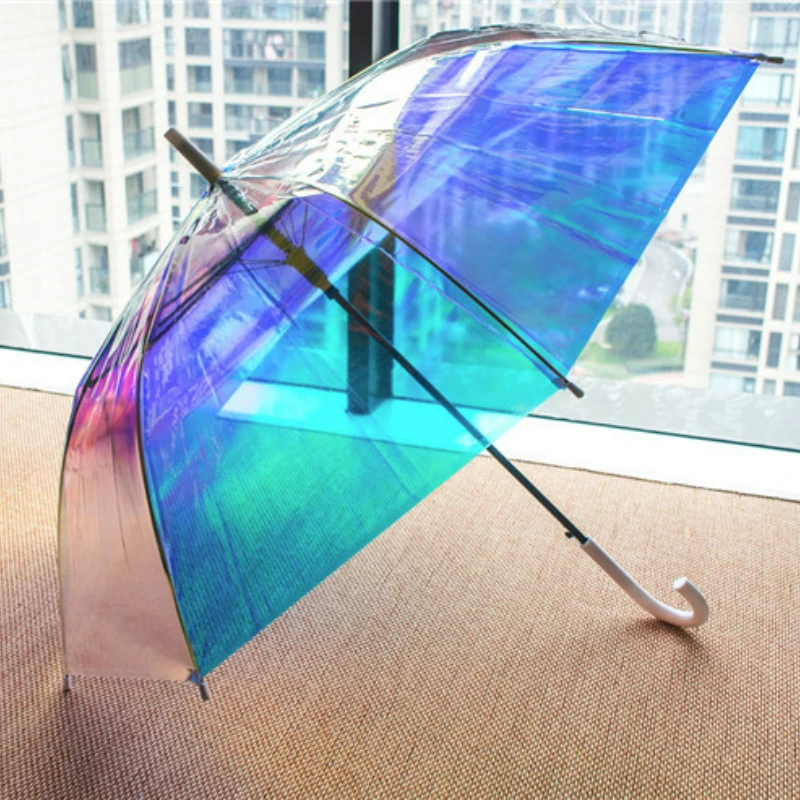 Creative-Fashion-Magic-Color-Laser-Transparent-Umbrella-Automatic-Sunny-Umbrella-Mori-Series ...