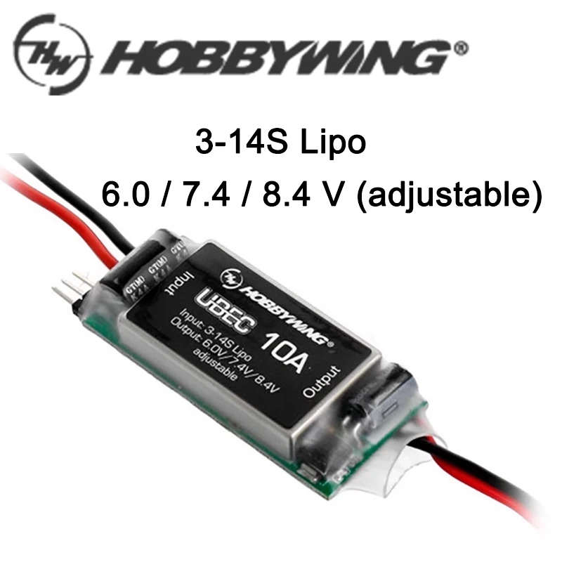 Hobbywing Waterproof UBEC 10A Voltage Regulator Module 3-14S 6/7.4/8.4V ...