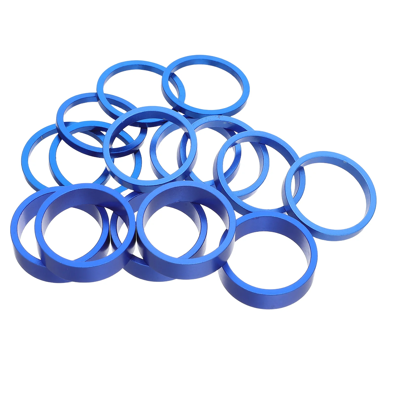 15Pcs Road Mountain Bike Stem Spacers Aluminum Alloy Front Fork Blue ...