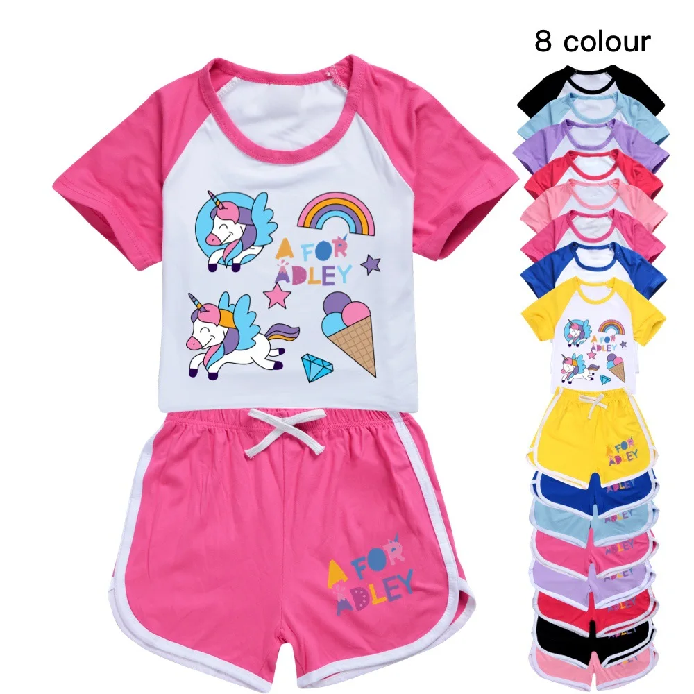 A-for-Adley-Cartoon-Kids-Clothes-Toddler-Girls-Boys-T-Shirt-2pcs-Sets ...