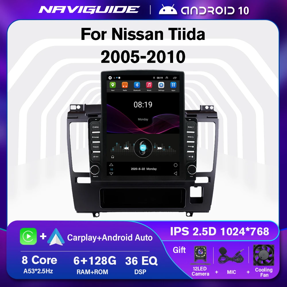 NAVIGUIDE-Android-Car-Radio-For-Nissan-Tiida-2005-2010-GPS-Navigation ...