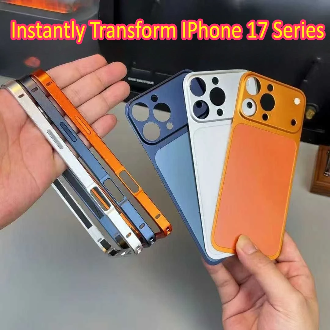 Original Colour Aluminum Alloy Frame Backplane Case For IPhone 13 14 15 ...
