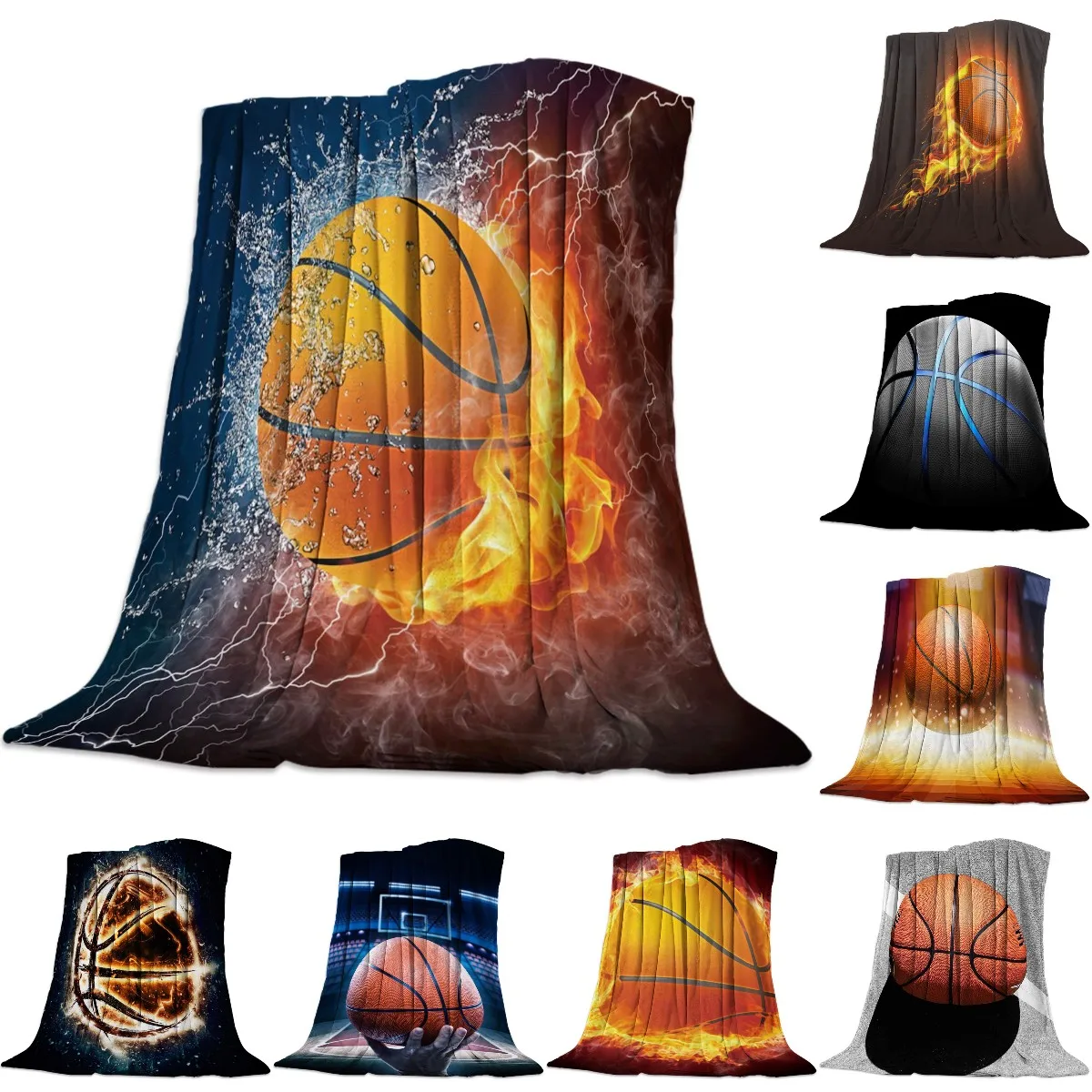 Basketball-Lightning-Bed-Cover-Blankets-Fleece-Throws-Throw-Wrap ...
