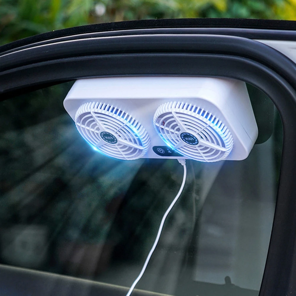 1x-Universal-Dual-Head-Car-Exhaust-Fan-Car-Ventilation-Fan-Car-Home-Fan ...