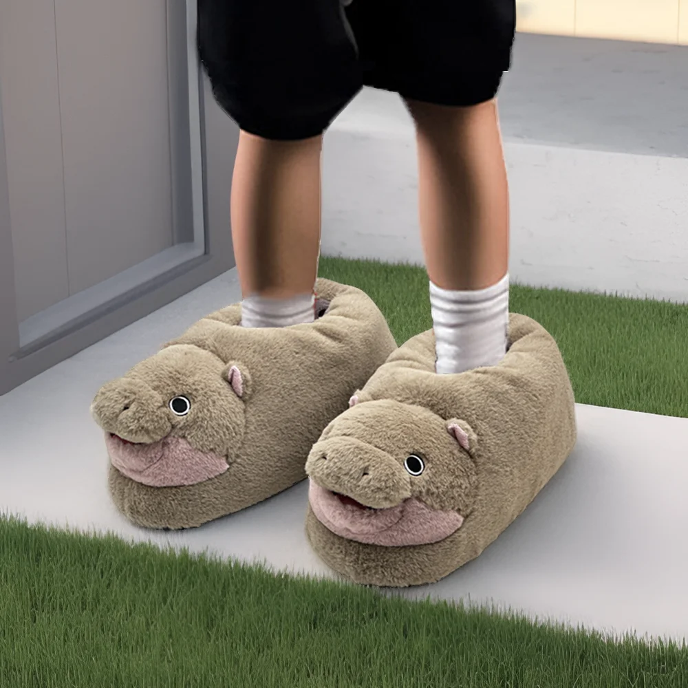 moo-deng-hippo-plush-Internet-celebrity-hippopotamus-slippers-fun-home ...