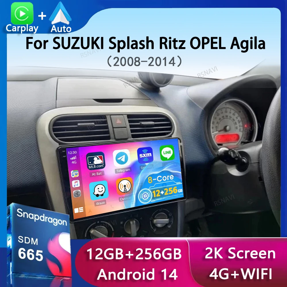 Android-14-Car-Radio-for-SUZUKI-Splash-Ritz-OPEL-Agila-2008-2014-WIFI ...