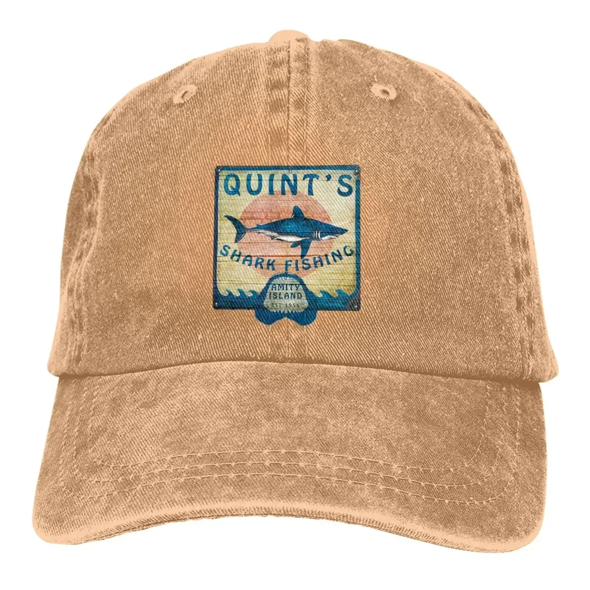 Washed-Men-s-Baseball-Cap-Quint-s-Shark-Fishing-Classic-Trucker ...