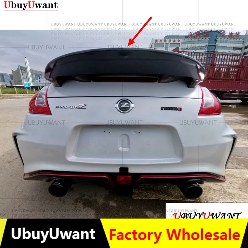 For Nissan 370z Z34 FRP Fiber Glass AM Style Rear Wing With Brake Light ...