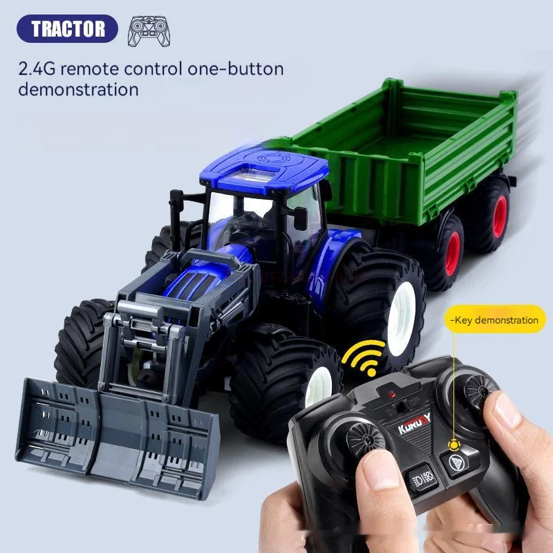 Rc Tractor Trailer Alloy Transport Vehicle Engineering Vehicle Farmer ...