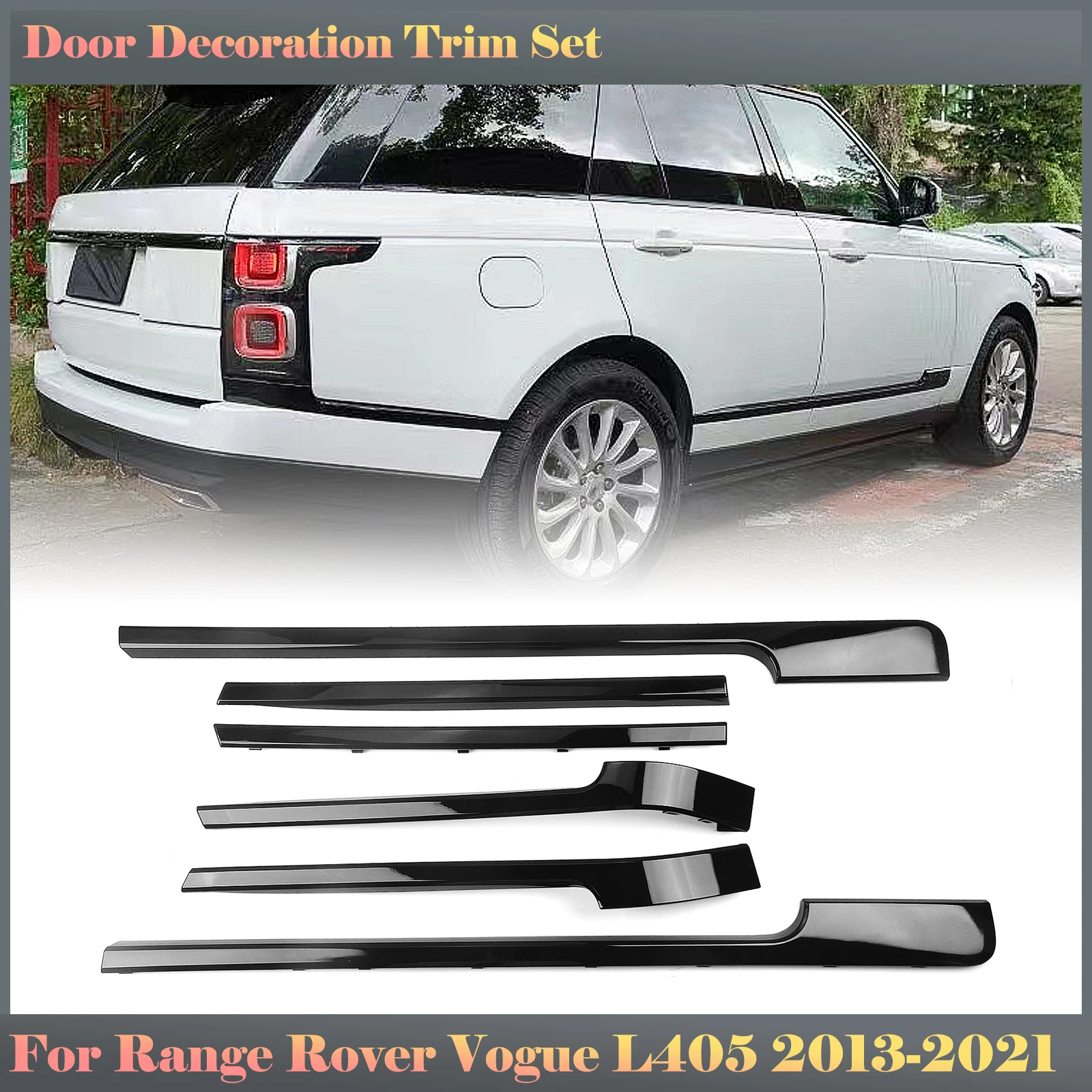Black-Door-Body-Molding-Trim-Moulding-Strips-For-Land-Rover-Range-Rover ...