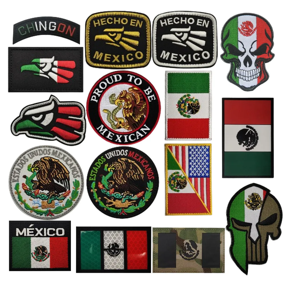 Mexico-Flags-IR-Reflective-Patches-EMT-Star-of-Life-Stripes-Tactical ...