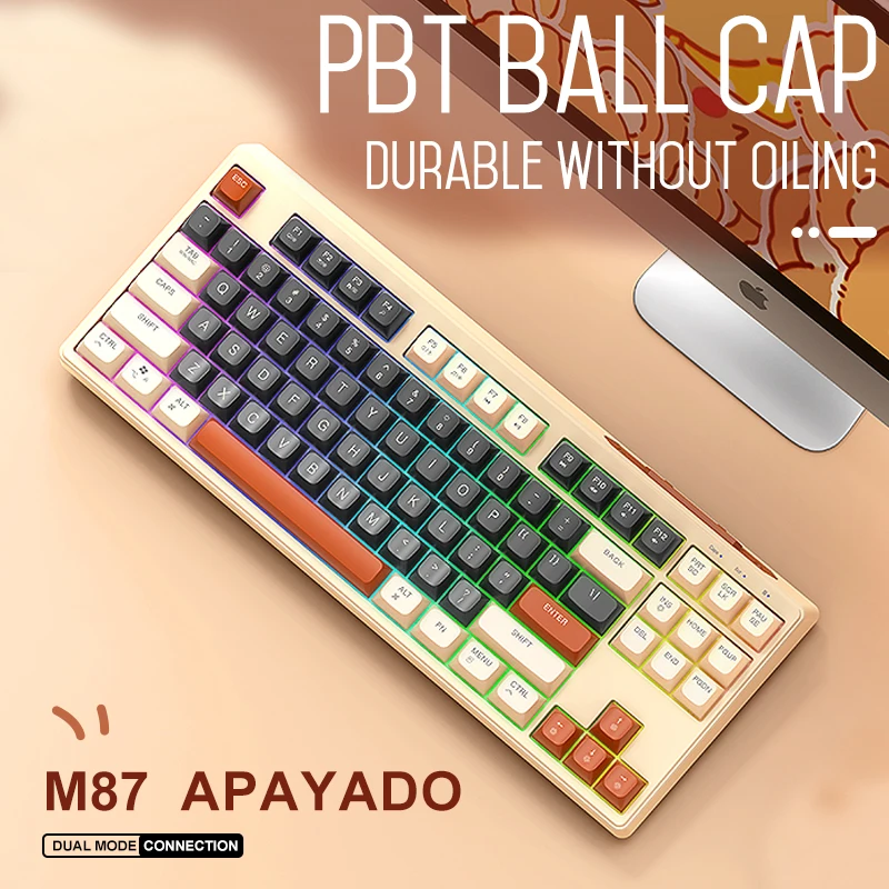 M87-Bluetooth-Keyboard-2-4G-Wireless-Dual-Mode-PBT-Ball-Cap-Rainbow ...