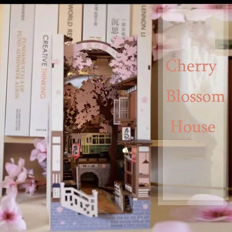 New DIY Book Nook Train Station Model Building Bookend Bookshelf Insert ...