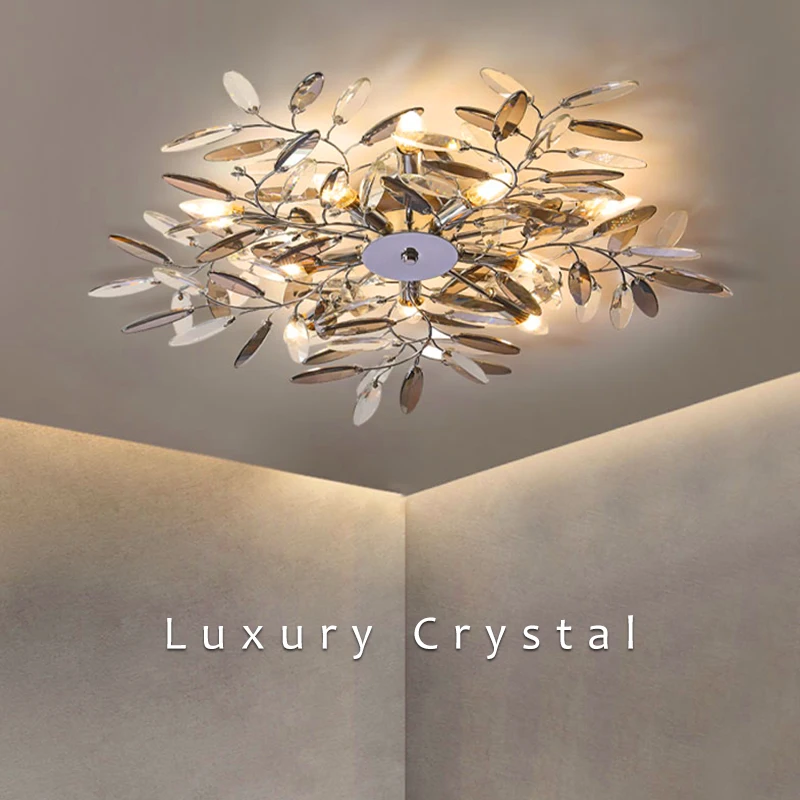 Flower Junction Chrome Olive Flower Crystal Chandelier – NYRALONDON
