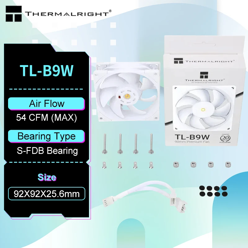 Thermalright TL-B9W PWM 4 Pin 90mm Computer Case Fan Silent Fan CPU ...