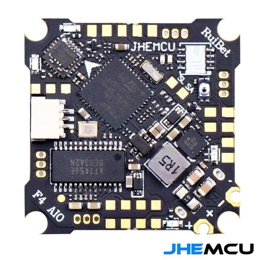 JHEMCU F4 AIO F411 Flight Controller BLHELIS 12A 4in1 ESC 1 2S 25.5X25 ...