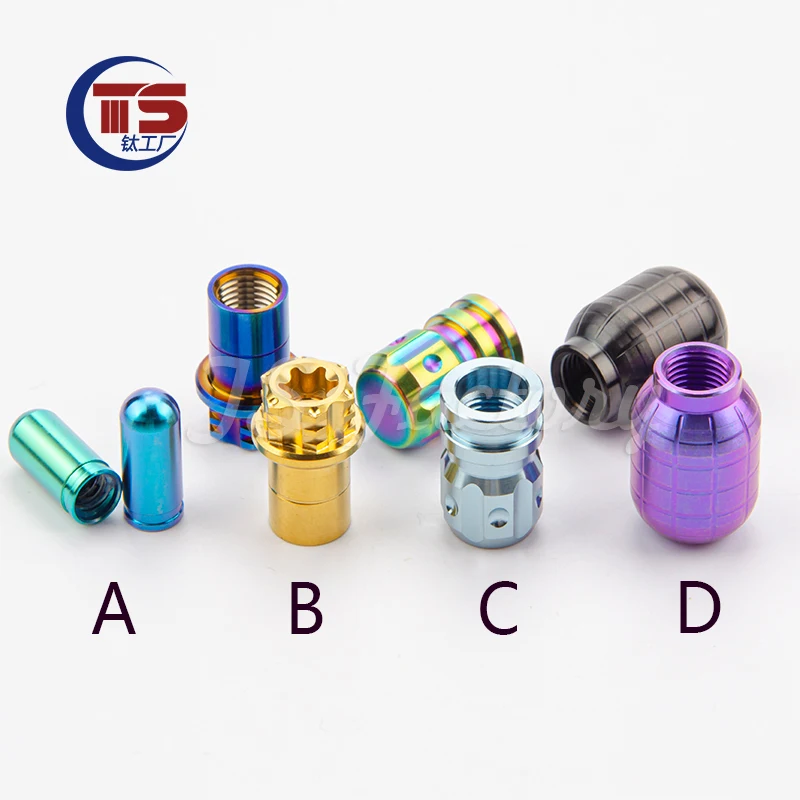TS Titanium Factory Titanium Alloy Valve Core Plug Valve Cap Motorcycle ...