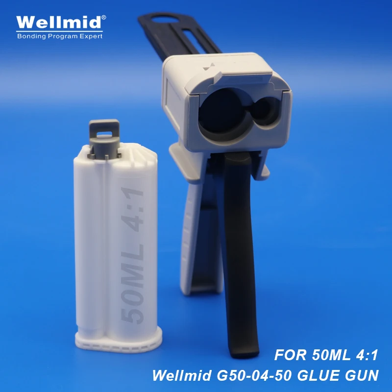 50ml 4:1 Epoxy Adhesives Dispensing Gun 2K Kit Portable Double Tube ...